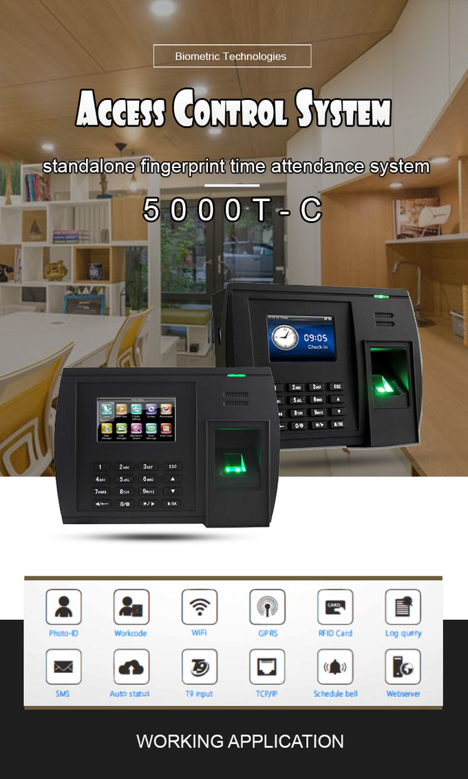 3 Inch Screen Biometric Fingerprint Punch Card Attendance Machine 3 Inch Screen Biometric Fingerprint Punch Card Attendance Machine